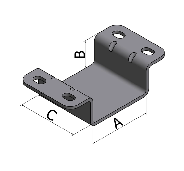 Horizontal Ω clamp 67x67 - Goliath-Store